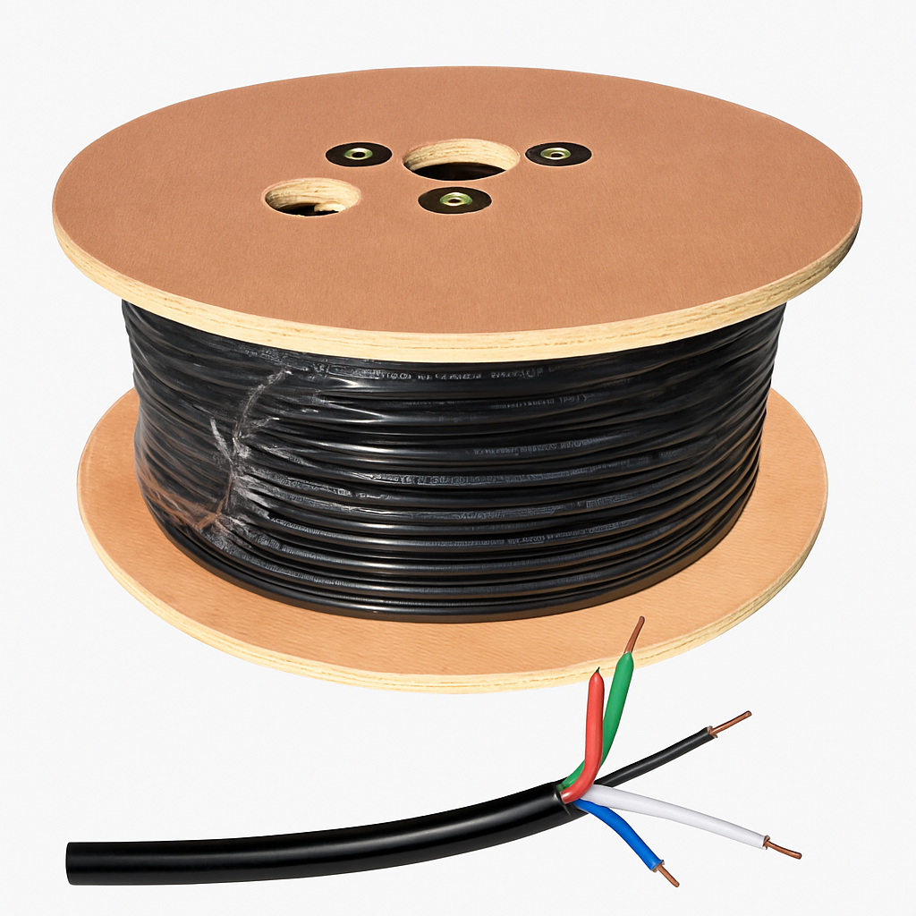 Cable subterraneo multiple. 5 hilos 18 AWG rollo de 76.2 mts = 250 ft ...